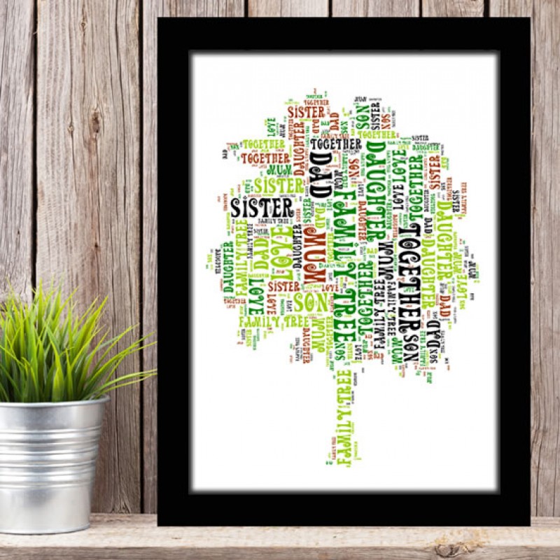 Personalised Family Tree WordArt